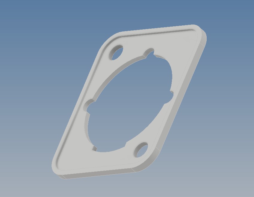 Gasket for REAN RC3FDL XLR Socket by Q-tec | Download free STL model ...