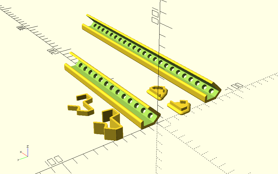 Modular clips rail storage system by adr_insc | Download free STL model ...