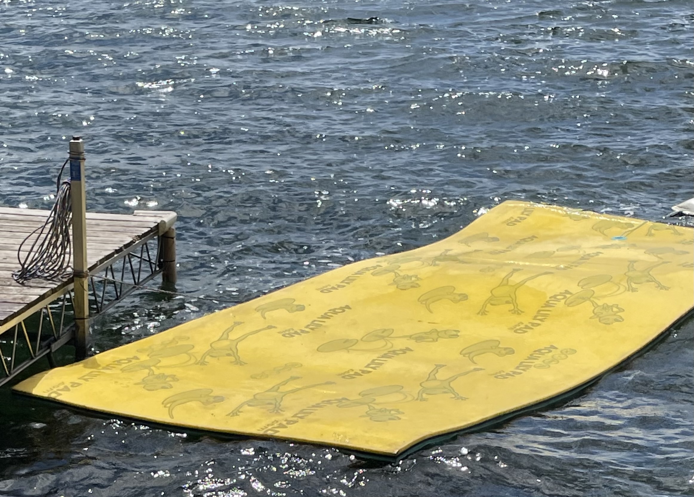 "Aqua Lily" foam floating mat bungee/tie down grommet by Forane3 ...