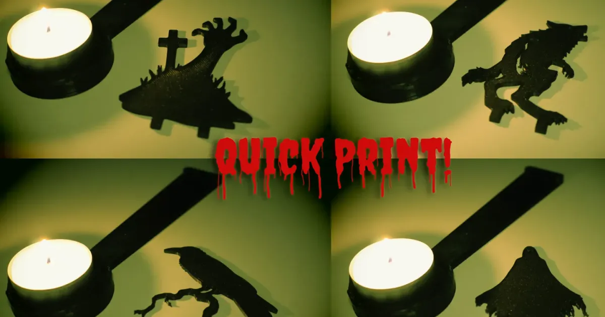 Halloween tea-light shadow projector - V2 by BuildByte3D | Download ...