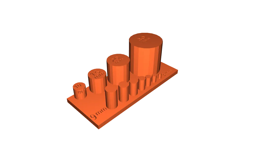 3 to 30 mm visual guide to help with modeling & design by D L H ...