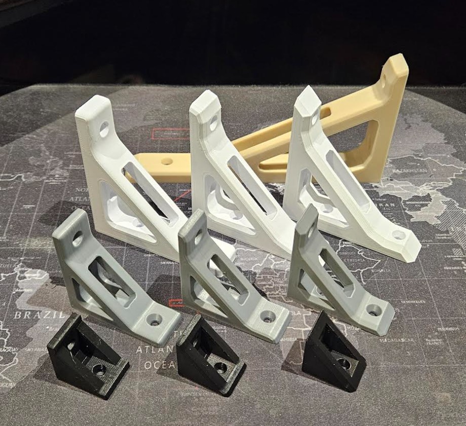 Any Size Parametric 90 Degree Shelf Bracket Corner Bracket Imperial