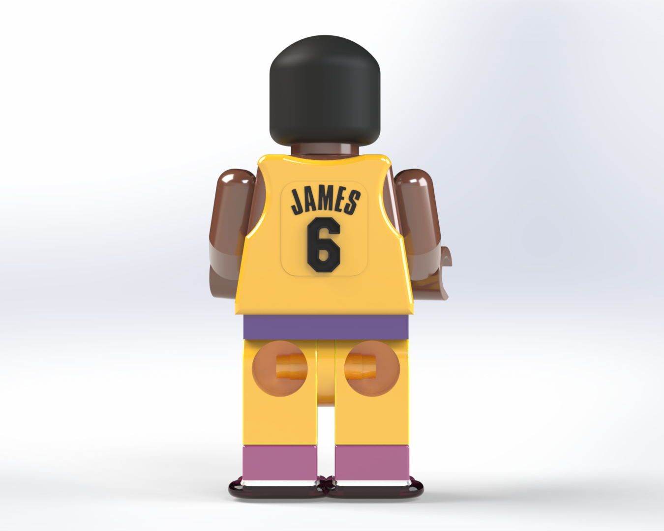 3D Printable Basketball Minifigure - Retro Style Customizable Figure ...