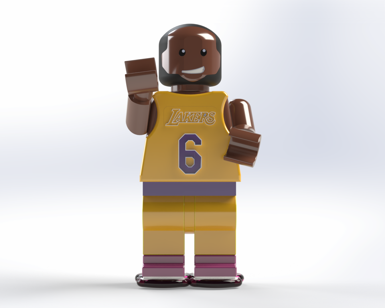 3D Printable Basketball Minifigure - Retro Style Customizable Figure ...