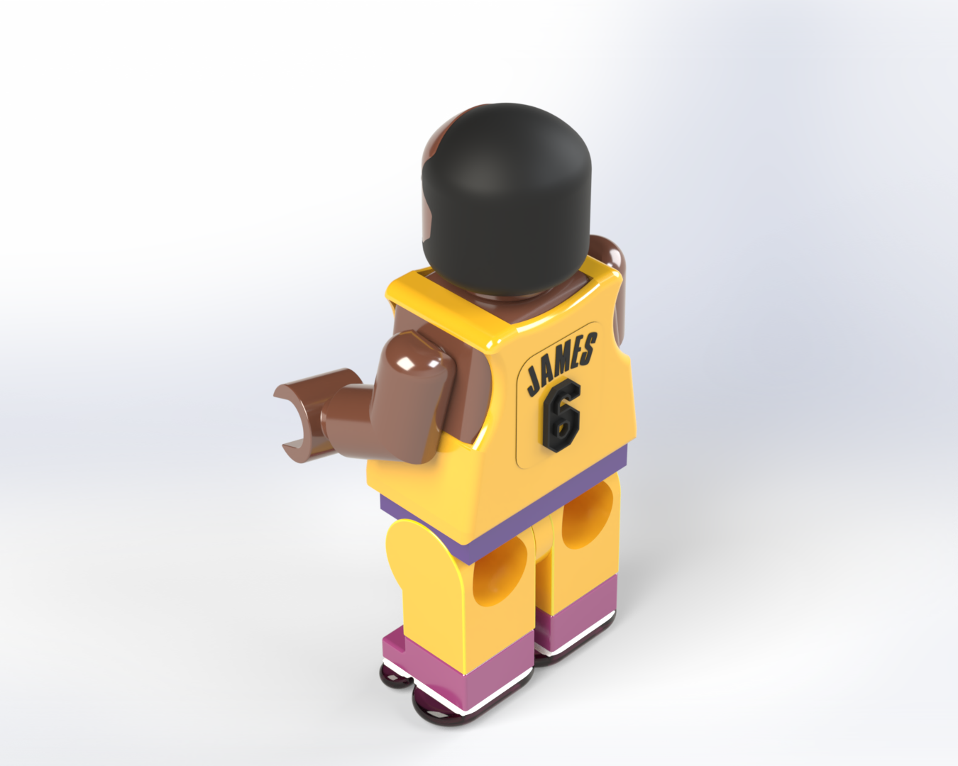 3D Printable Basketball Minifigure - Retro Style Customizable Figure ...