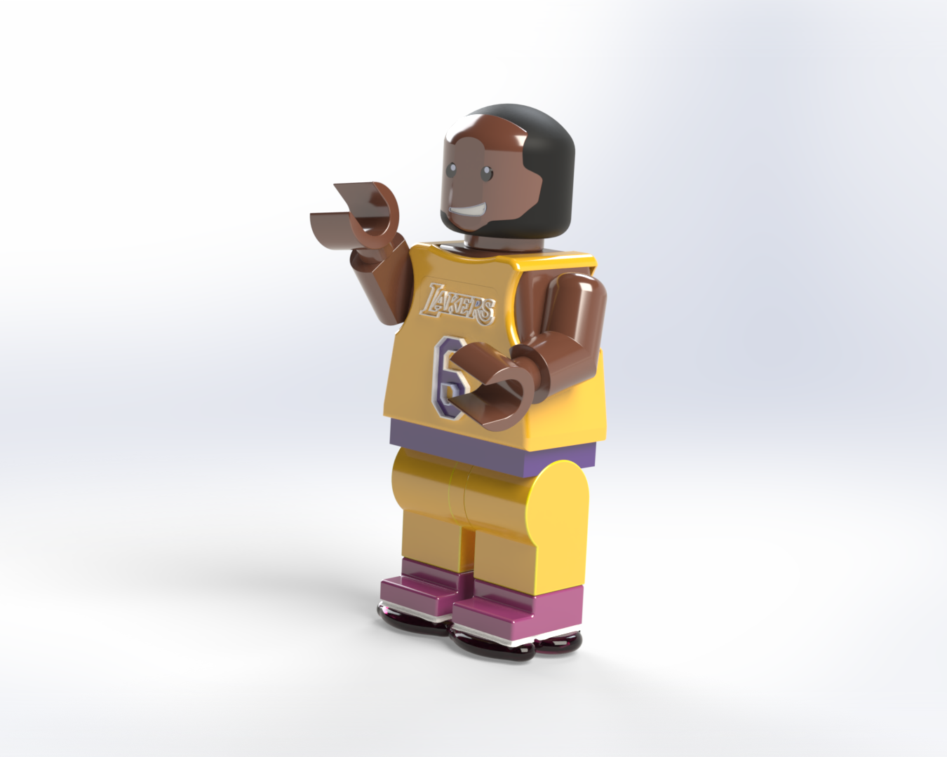 3D Printable Basketball Minifigure - Retro Style Customizable Figure ...