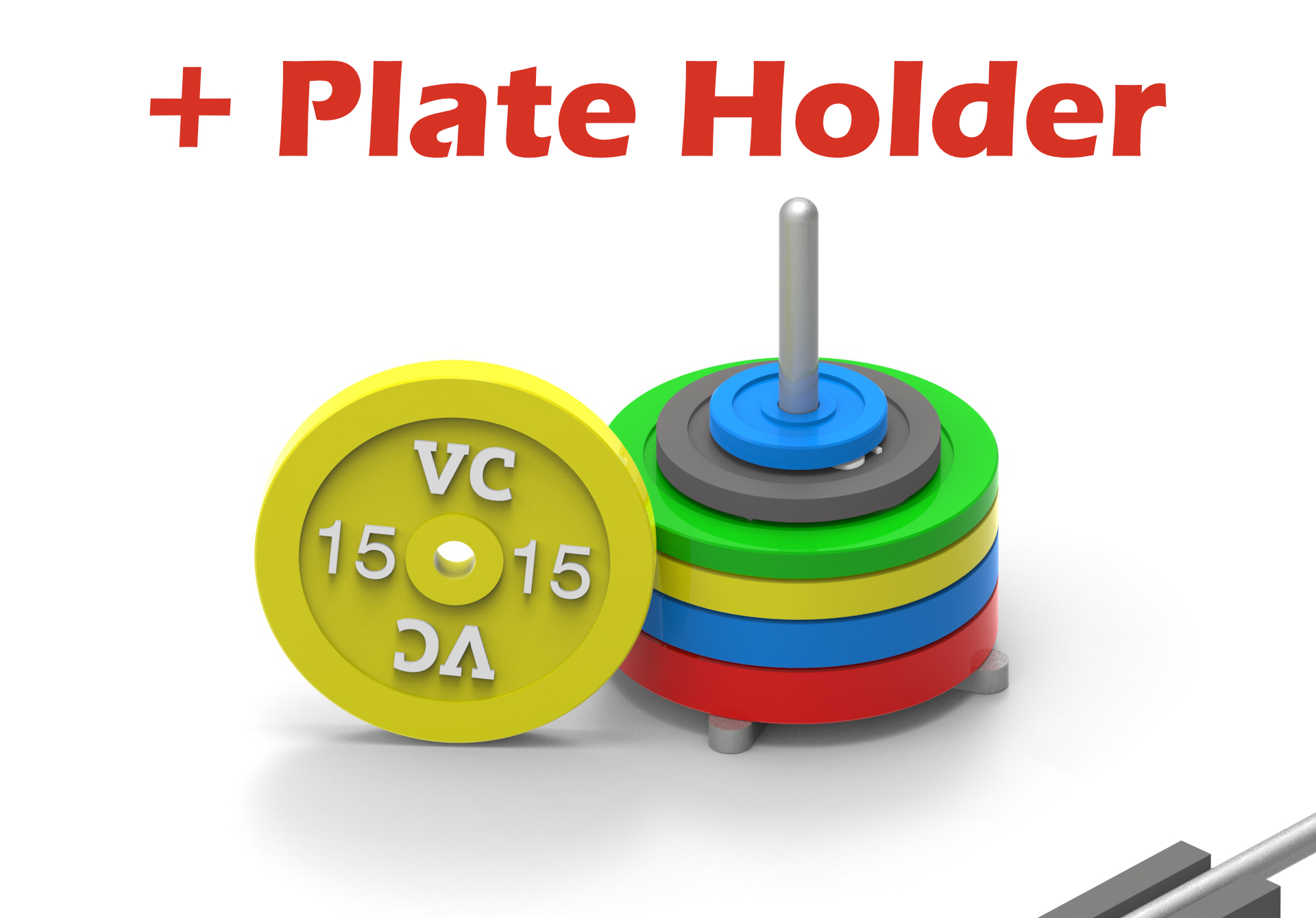 Mini Gym Barbell Weight Set - My PR by VC Design | Download free STL ...