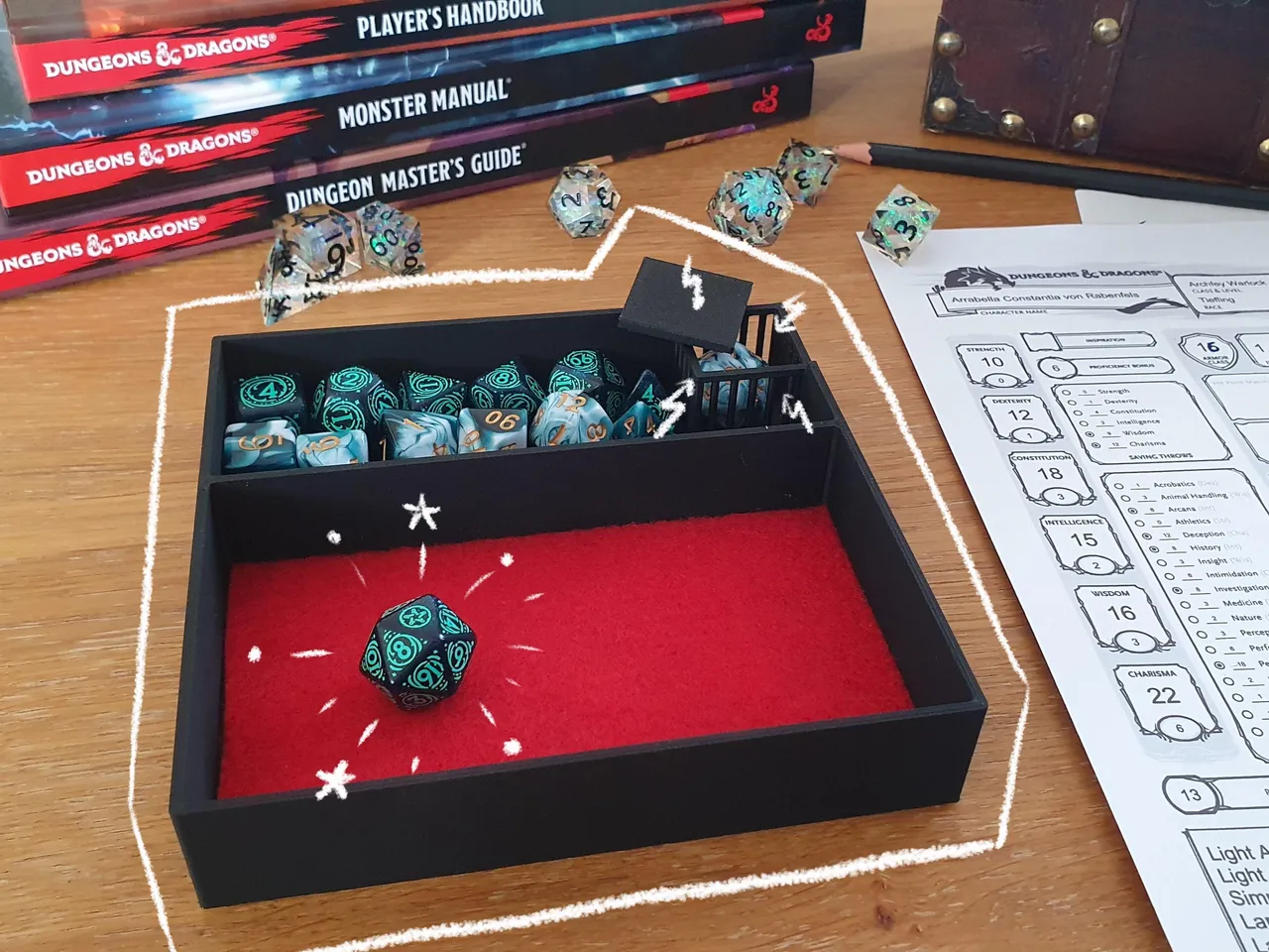 Tray 'Redemption' - with built-in dice jail by AzurFuchs | Download ...