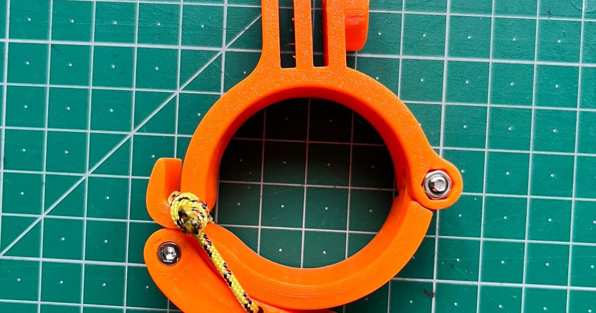 Gopromount 40mm Pipe Support by GB | Download free STL model ...