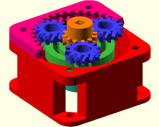 NEMA-17 1:4 step-up gearbox for remote direct drive by dalias ...
