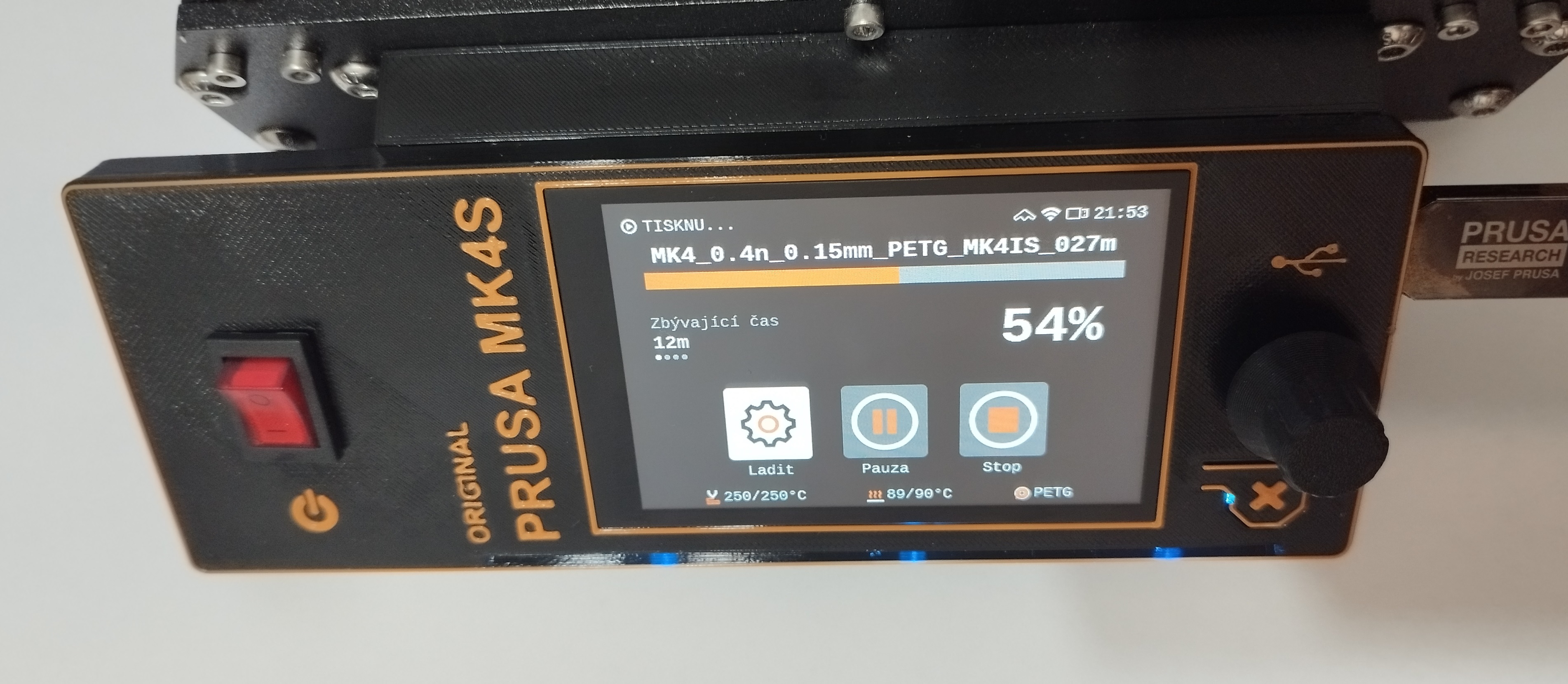 Vylepšený plochý xLCD kryt pro Prusa MK4S / Improved flat xLCD cover ...