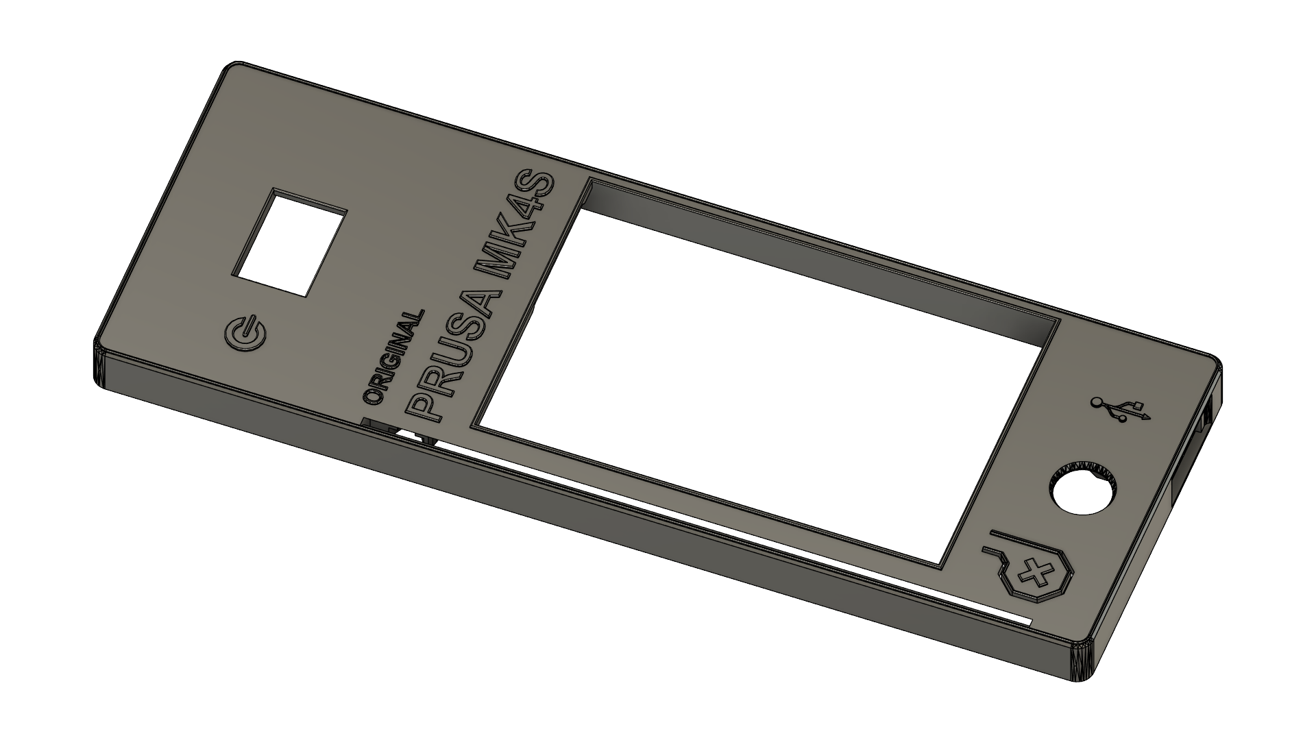 Vylepšený plochý xLCD kryt pro Prusa MK4S / Improved flat xLCD cover ...
