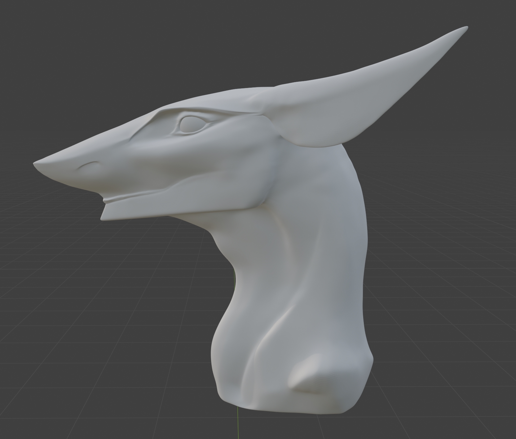 Shaved Sergal Head by Flam Singer | Download free STL model ...