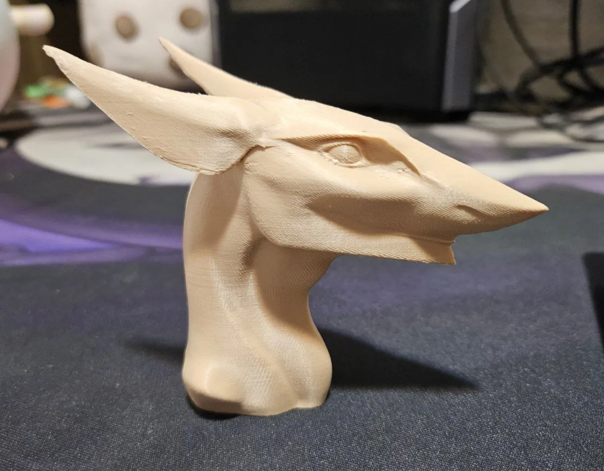 Shaved Sergal Head by Flam Singer | Download free STL model ...