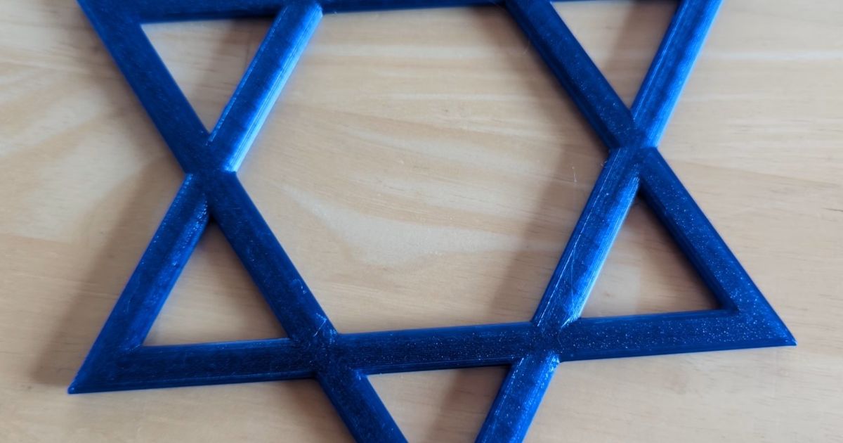 Basic Star of David by Wawatay 3D | Download free STL model ...