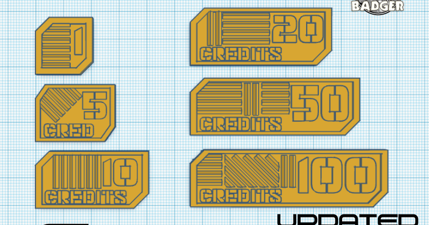 Sci Fi Currency tokens by Sablebadger 3D | Download free STL model ...