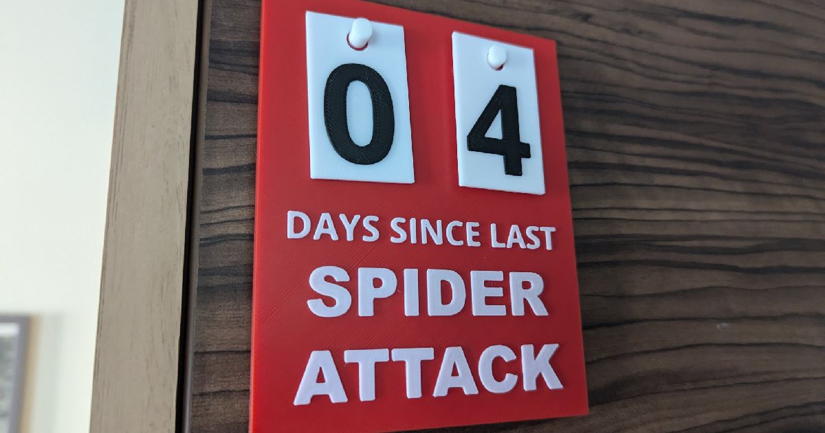 Spider Attack Safety Counter Sign with Tags by Gleave Makes | Download ...