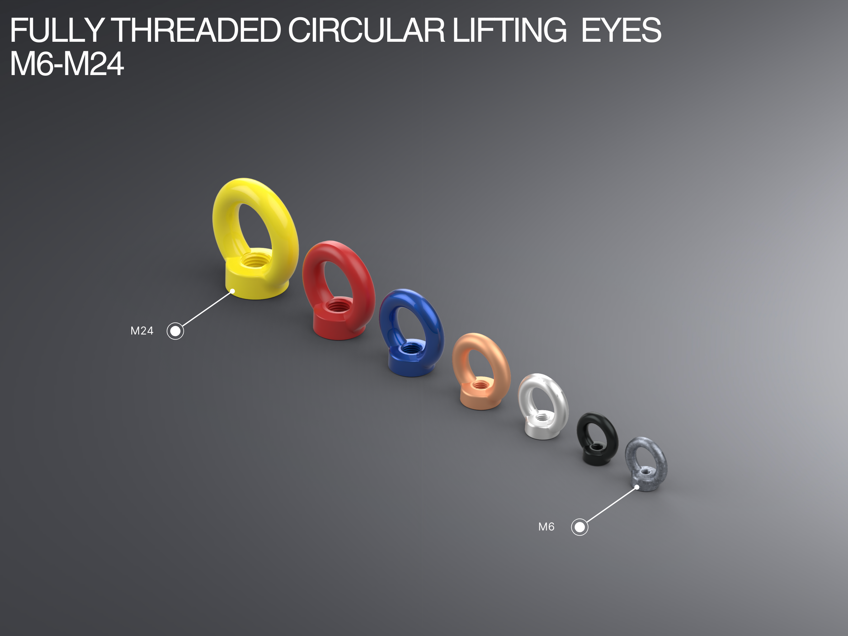 Fully Threaded Circular Lifting Eyes M6-M24 by Tycho Design | Download ...