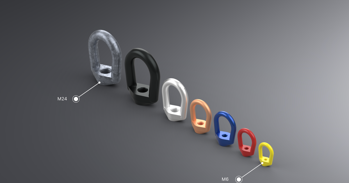 Fully Threaded Oval Lifting Eyes M6-M24 by Tycho Design | Download free ...
