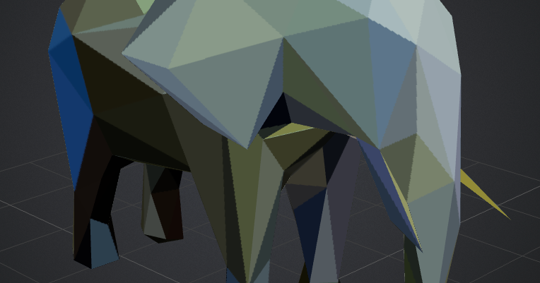 A low poly elephant by Liam West | Download free STL model | Printables.com