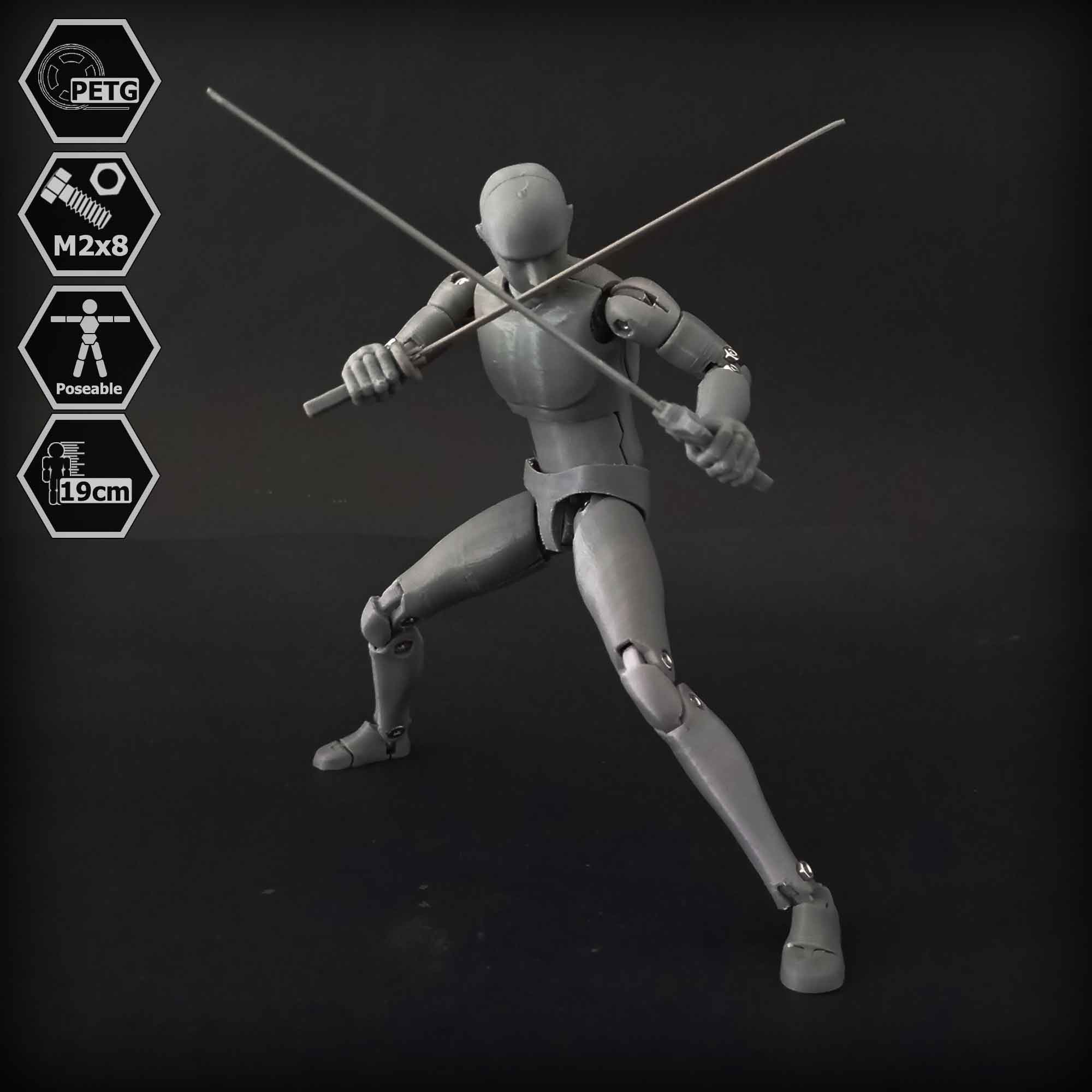 1/10 Scale Action Figure A.D.A.M 01 by A Guy With Laptop And 3D Printer ...