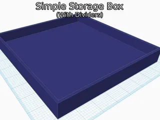 Simple Storage Box(With Dividers) by TheGenericHumanBeing | Download ...