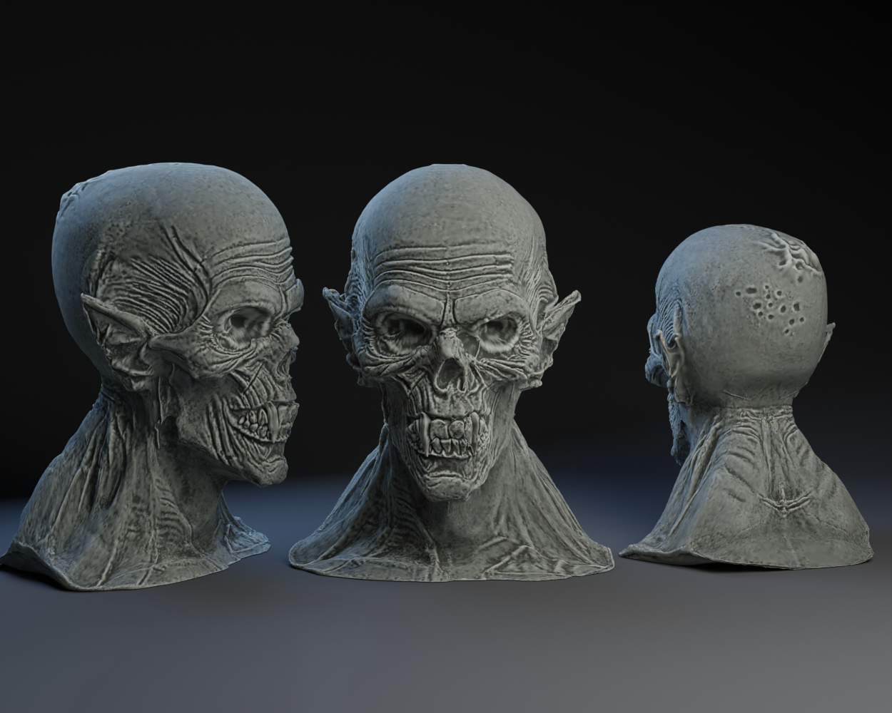 Nosferatu Skull with Deteriorating Flesh by Peter Farell | Download ...