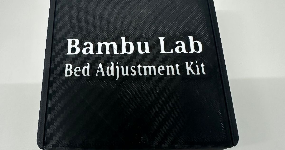 Bambu Lab Bed Adjustment Kit (Storage Box) autorstwa UoAoE3D | Pobierz ...