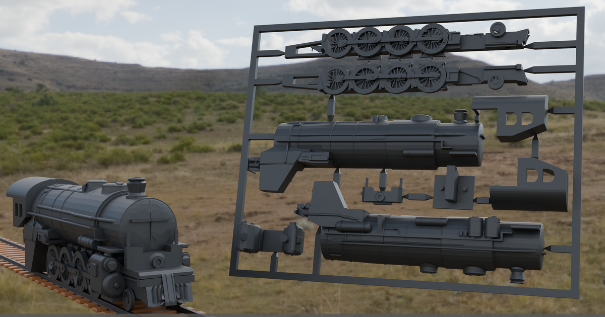 Locomotive Big Boy - Kitcard v2 von Crea_Hicks | Kostenloses STL-Modell ...