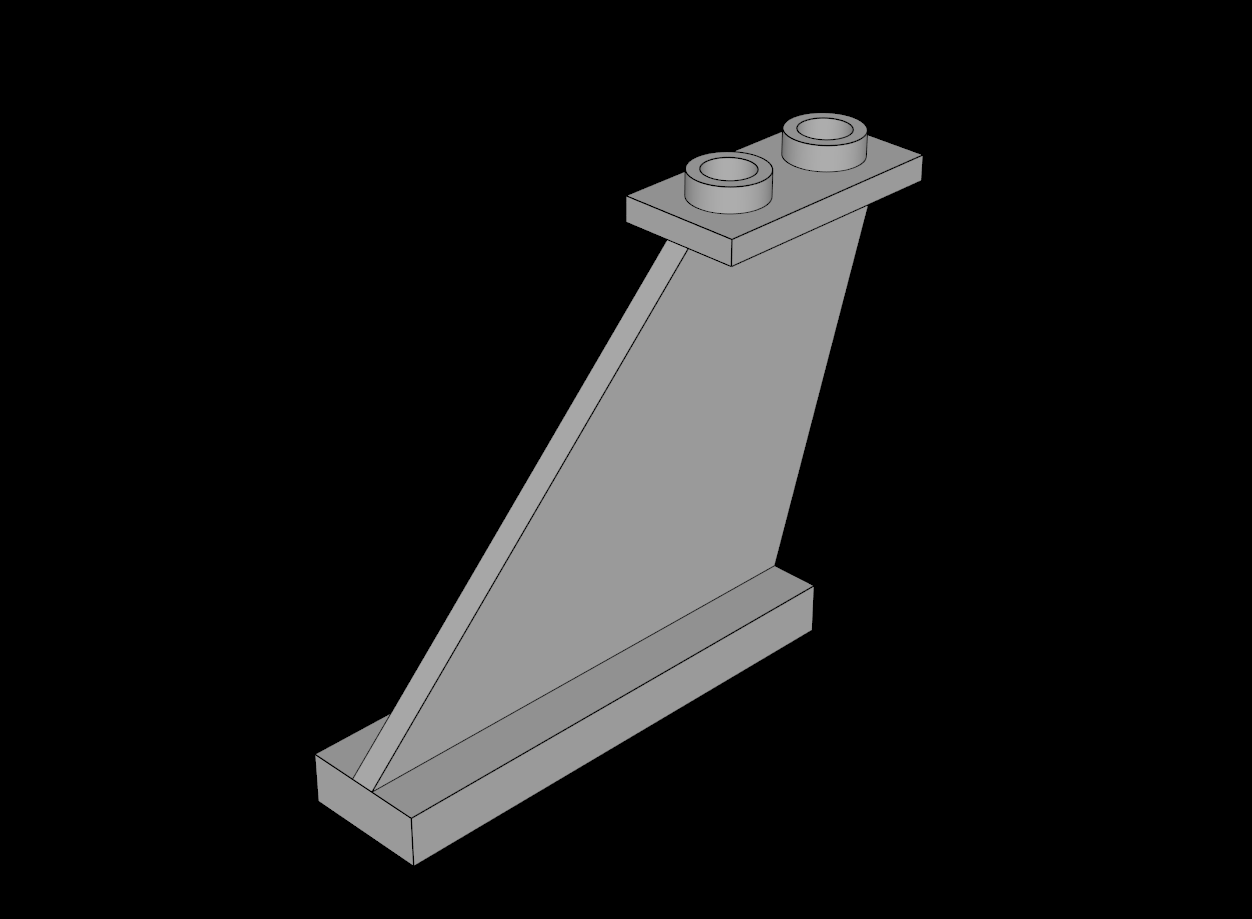 Lego Compatible (2340.dat) Tail 4 x 1 x 3 by thall72 | Download free ...