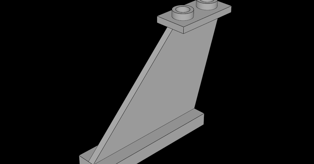 Lego Compatible (2340.dat) Tail 4 x 1 x 3 by thall72 | Download free ...