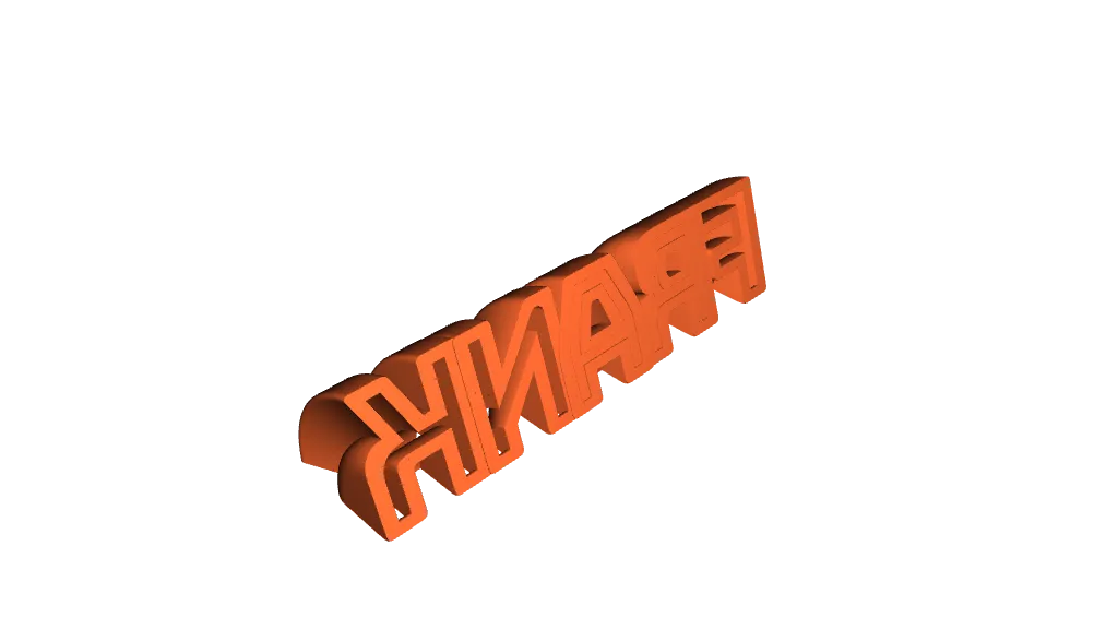 Frank desktop sign by Ken G. | Download free STL model | Printables.com