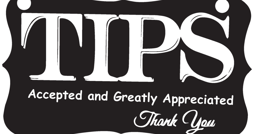 Tips Accepted Business Retail Sign by DragoneyeJo | Download free STL ...