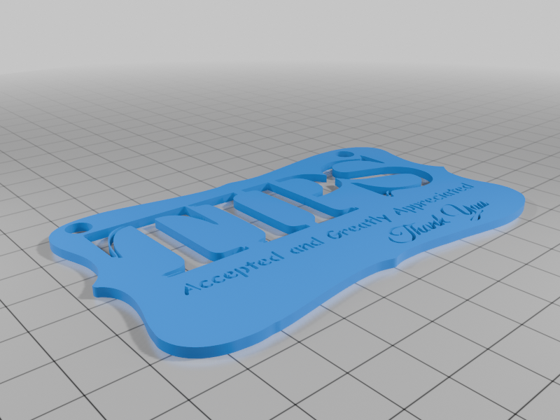 Tips Accepted Business Retail Sign by DragoneyeJo | Download free STL ...