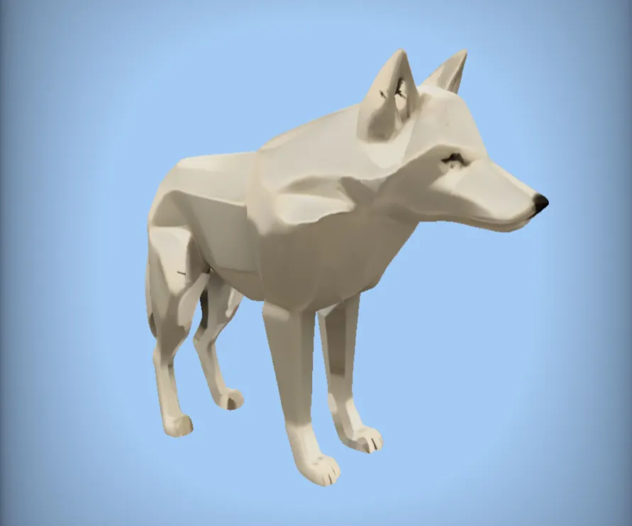 Elegant Low-poly Wolf Pendant (keychain) by Pocahontas | Download free ...