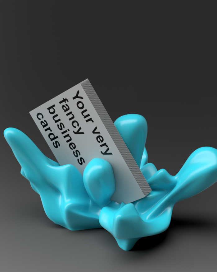 Splash Business Card Holder by Bearded Printer | Download free STL ...
