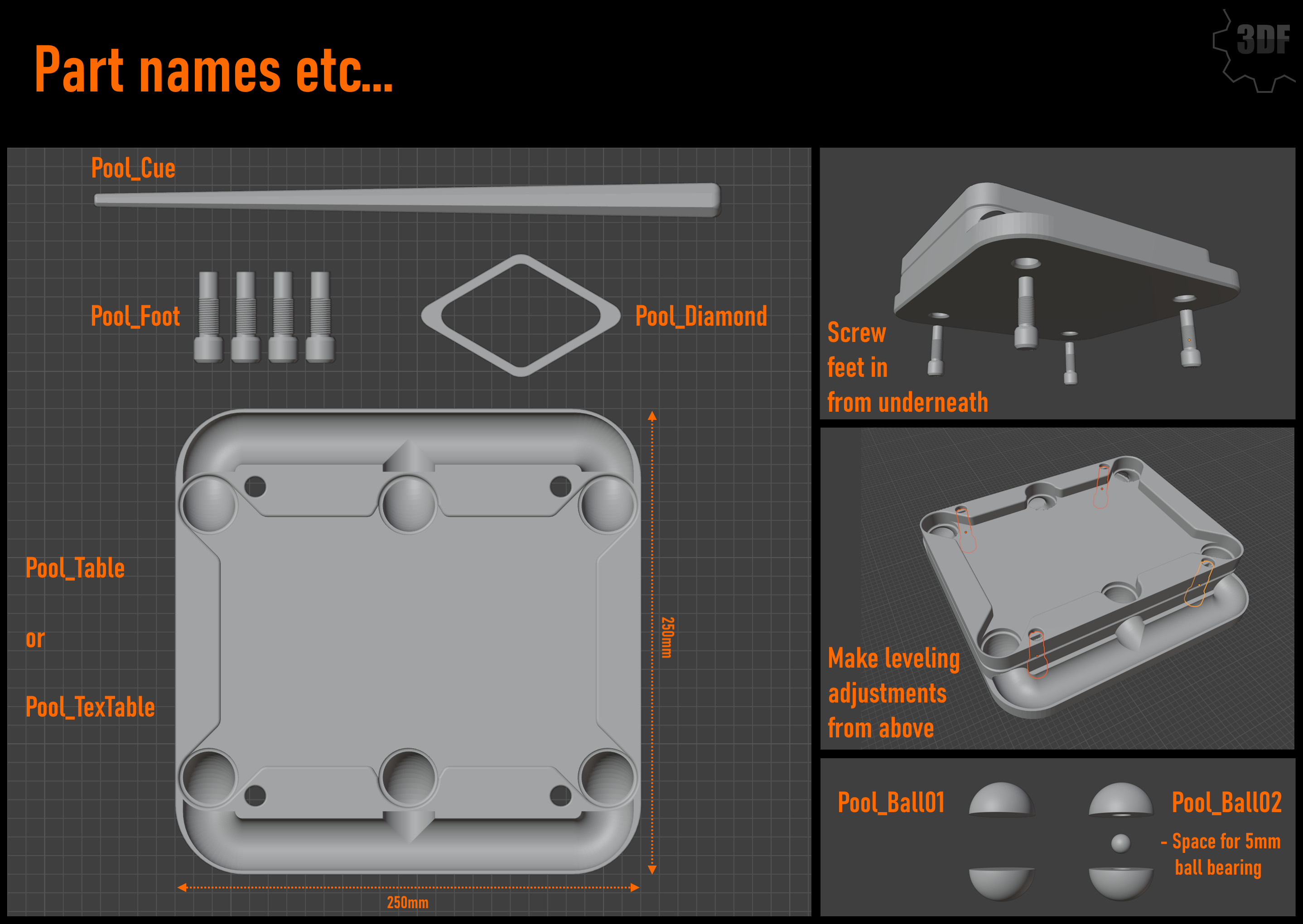 Miniature Pool - (250x250mm print bed req.) by 3DFreeman | Download ...