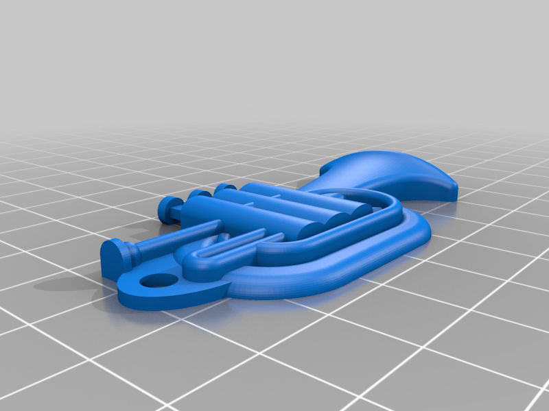 Spring Valve Marching Baritone Keychain by MucusLaser | Download free ...