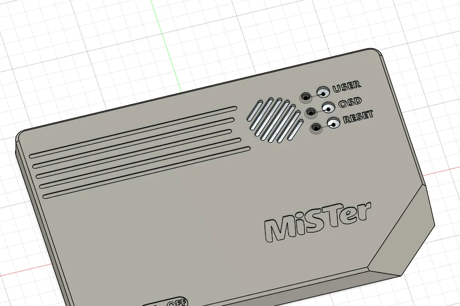 MiSTer FPGA Full Size Console - Top Part with LED Mod by Be Me | Download free STL model ...