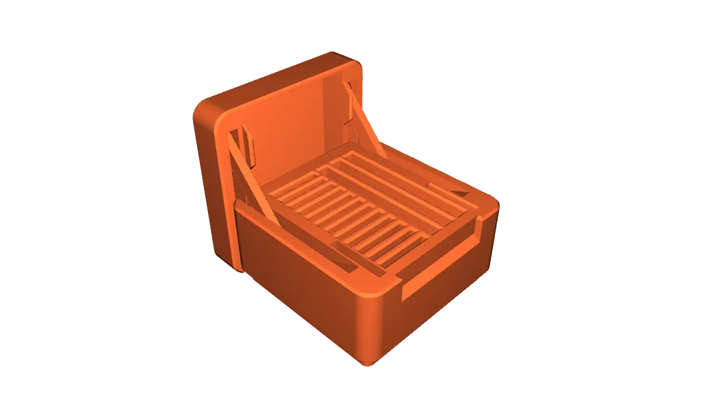 Hinged SD / microSD Card Box - Gridfinity compatible, latching, print ...