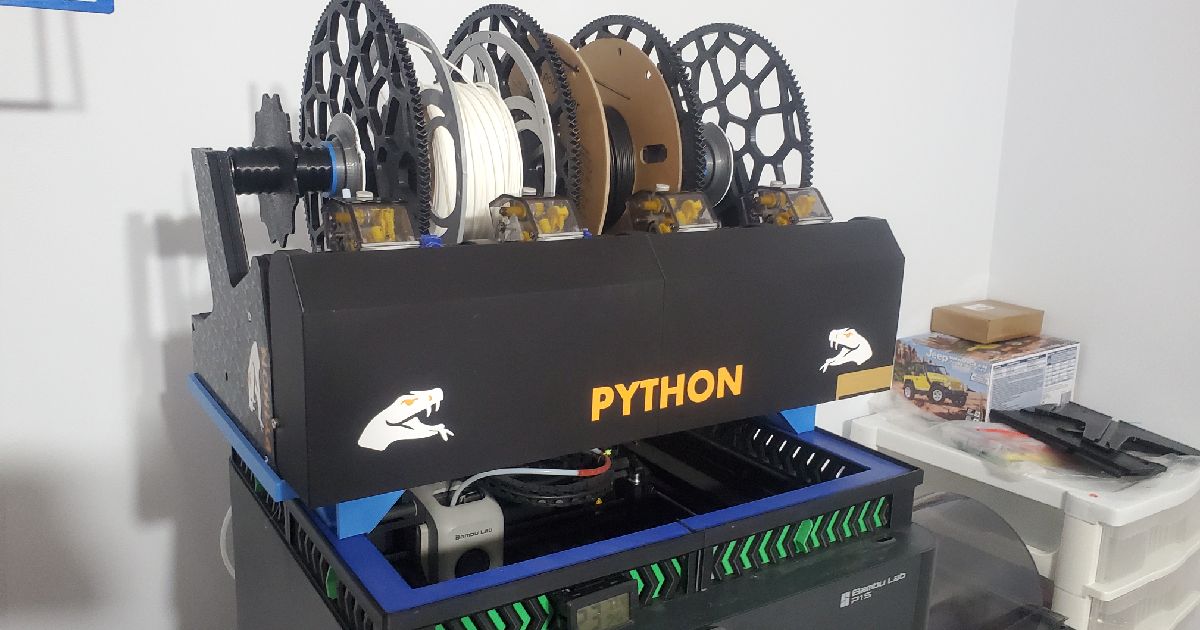 Python AMS front cover od autora GrchyGrndpa | Stáhněte si zdarma STL ...
