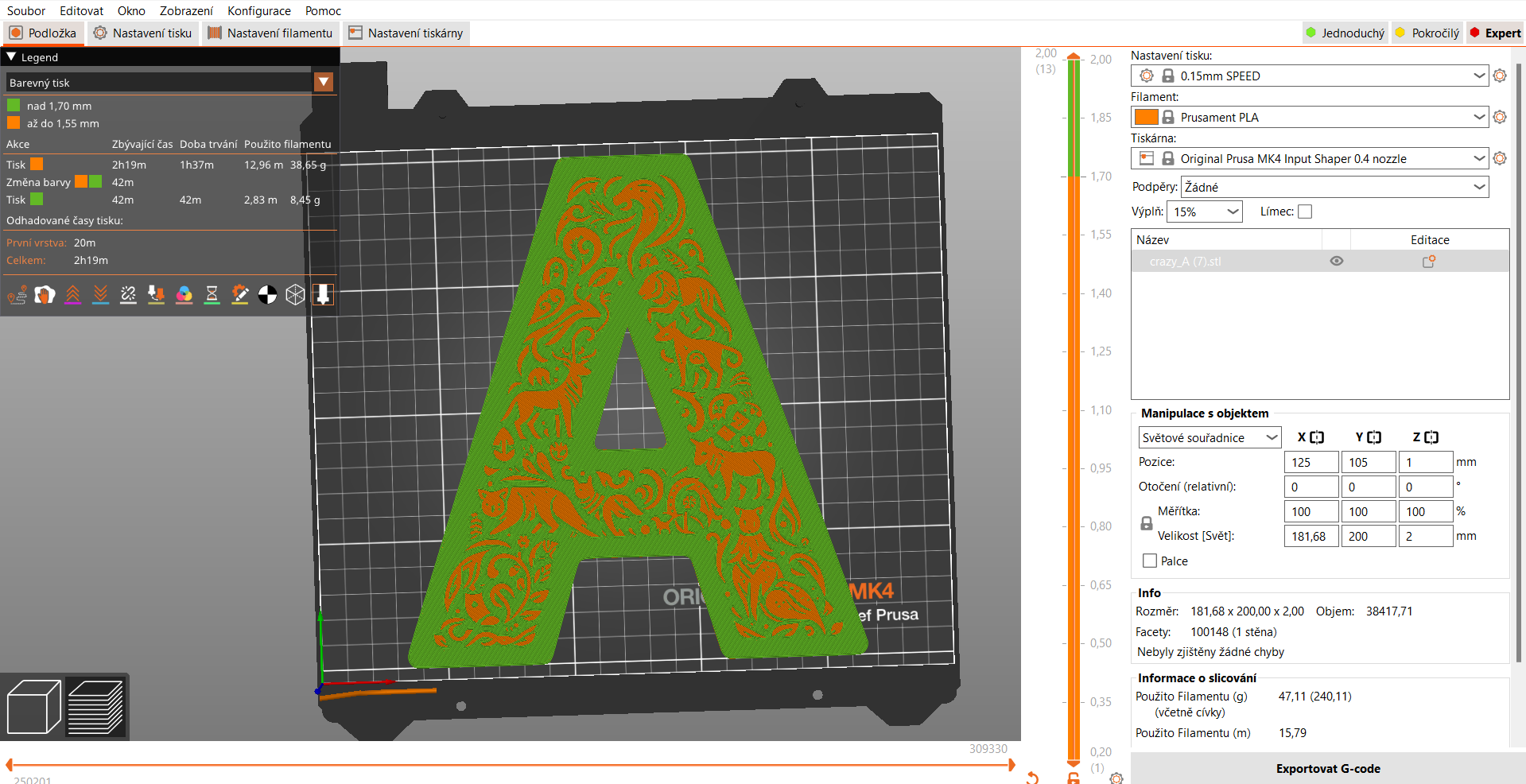 Crazy alphabet: Letter A by Nina Máčová | Download free STL model ...