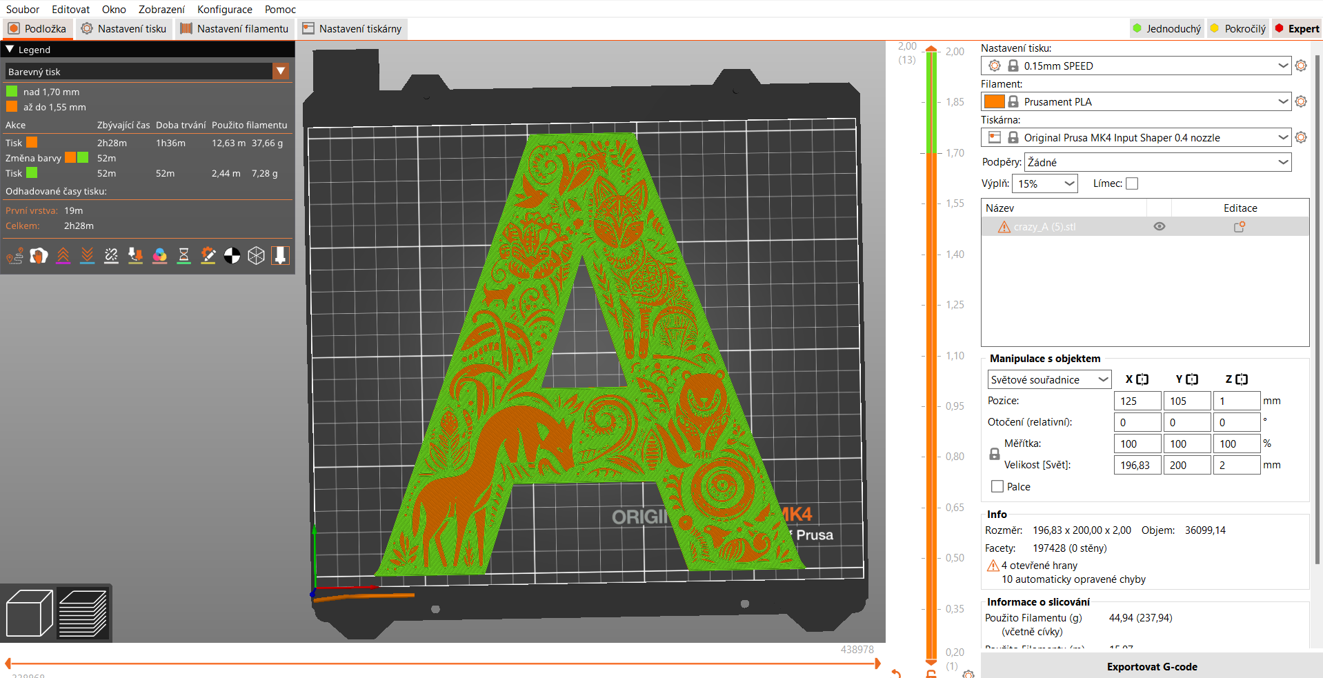 Crazy alphabet: Letter A by Nina Máčová | Download free STL model ...