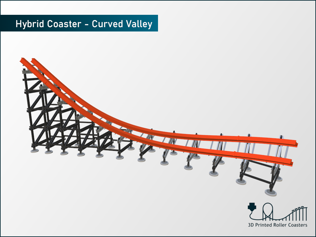 Hybrid Coaster - Curved Valley by 3D.Printed.Roller.Coasters | Download ...