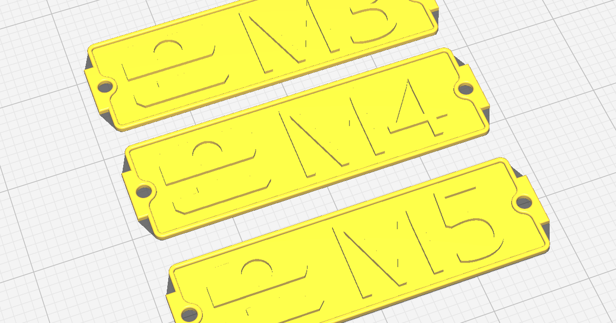 T-Slot Nut gridfinity Labels. M3-M5 by jimmyjohn | Download free STL ...