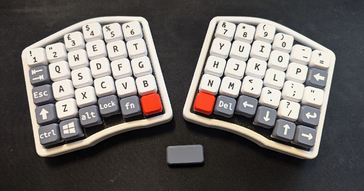 MX Keycap set for Preonic style ortholinear keyboard by Speakoid ...