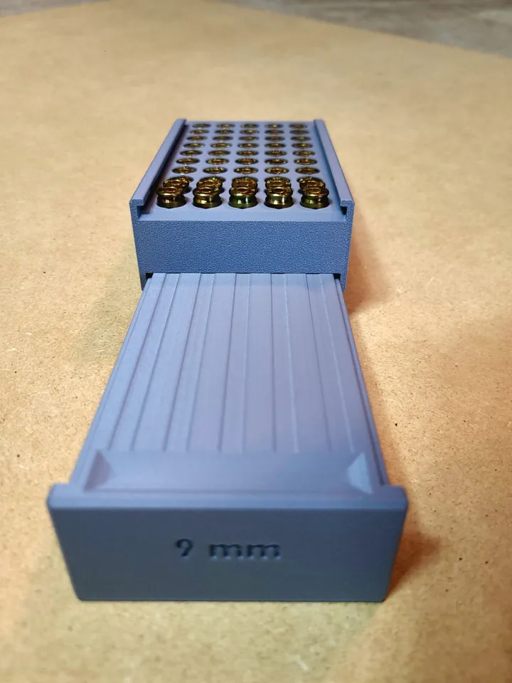 9mm Ammunition Storage Case by J.Overton | Download free STL model ...