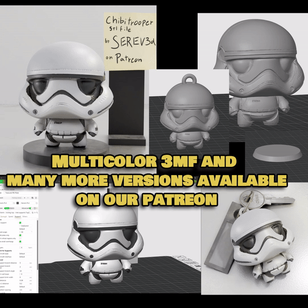 Cute Chibi Trooper Fridge Magnet by SEREV3d | Download free STL model ...