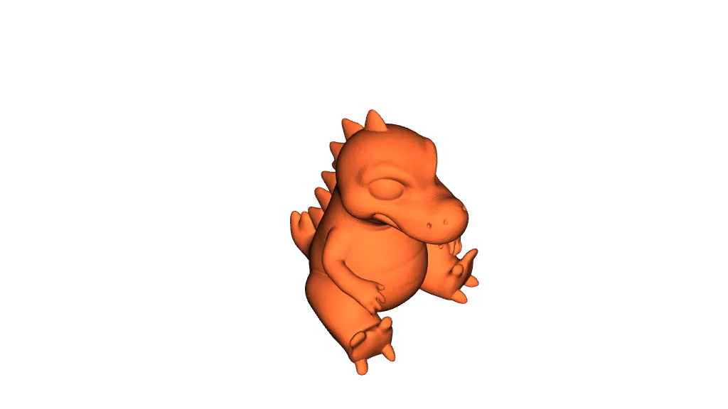 Cute Happy Godzilla Sitting down by Suren | Download free STL model ...
