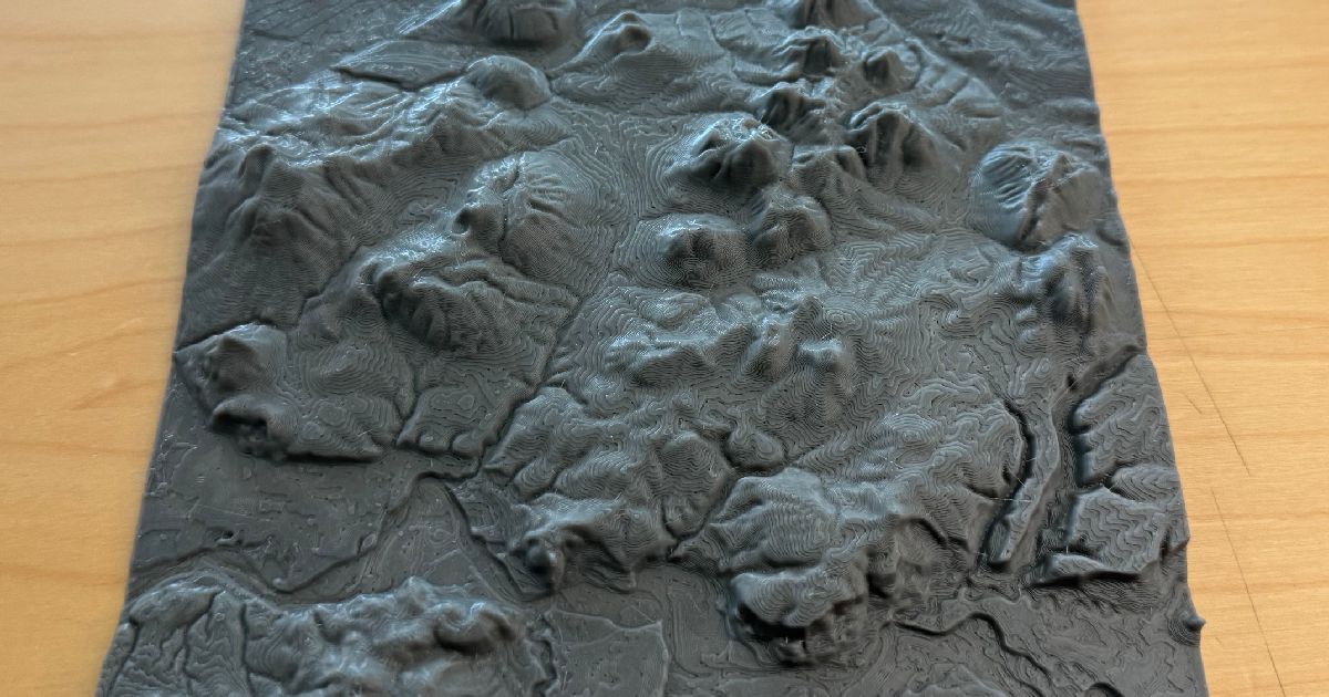 Boring Lava Field, Oregon - Topographic Model by makestuffdothings ...